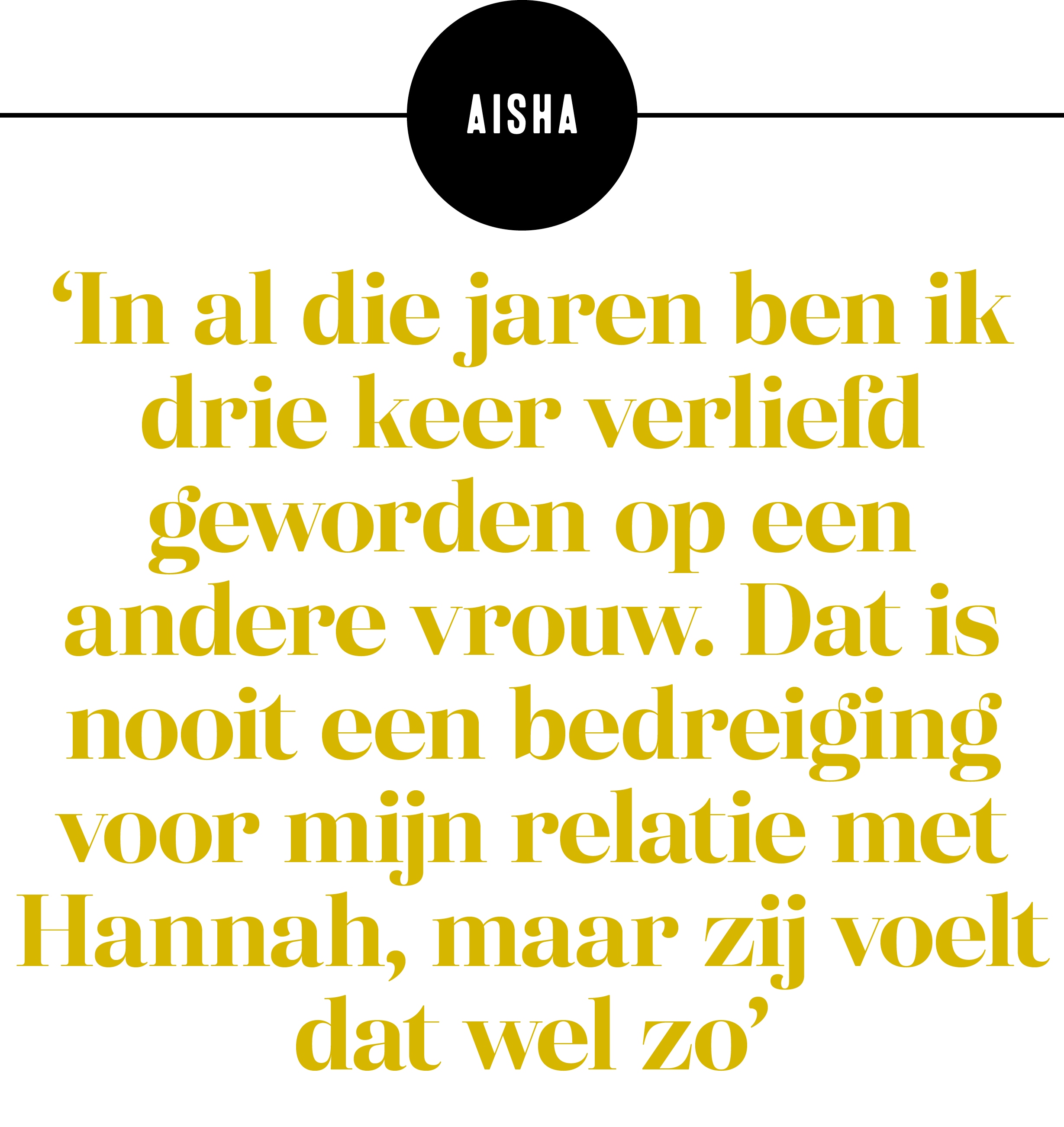 Hannah (60): ‘Het maakt me bang als Aisha zo verliefd is op iemand ...