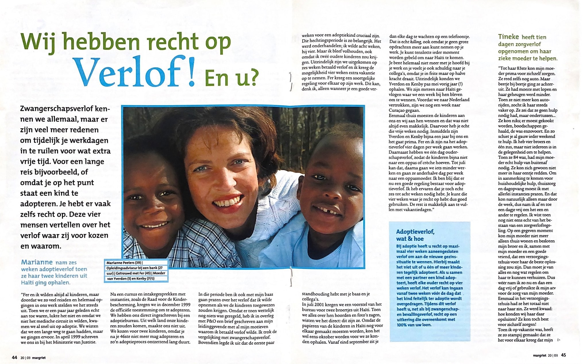 Reportages in Margriet van 2000-2009: thuisblijfmoeders en de ...