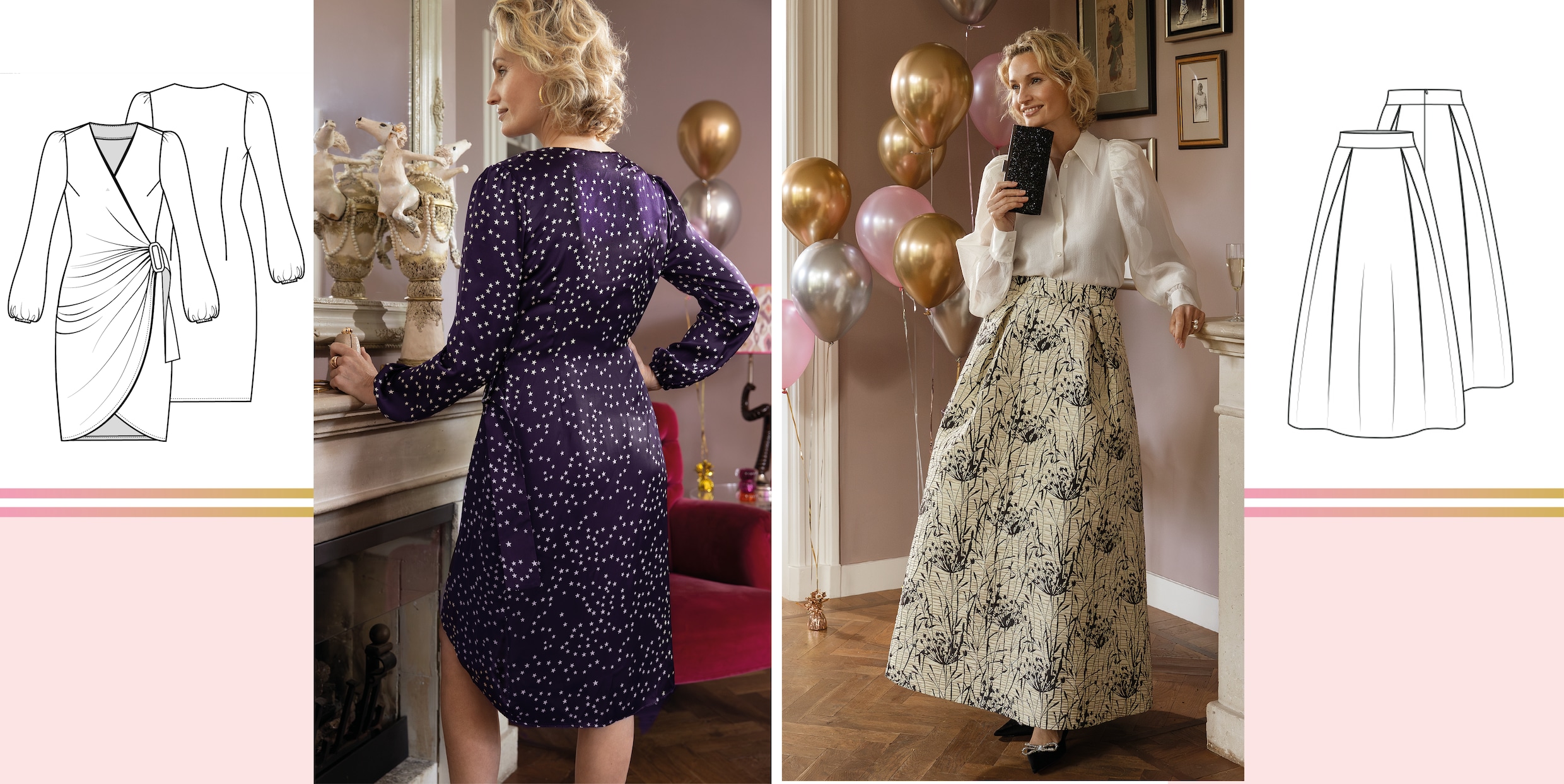 Maak je eigen feestelijke wikkeljurk of rok | Margriet